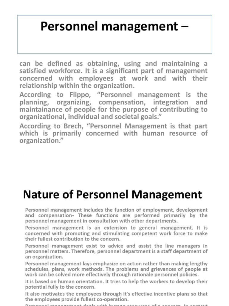 Overview of Personnel Management Functions | PDF | Employment | Human ...