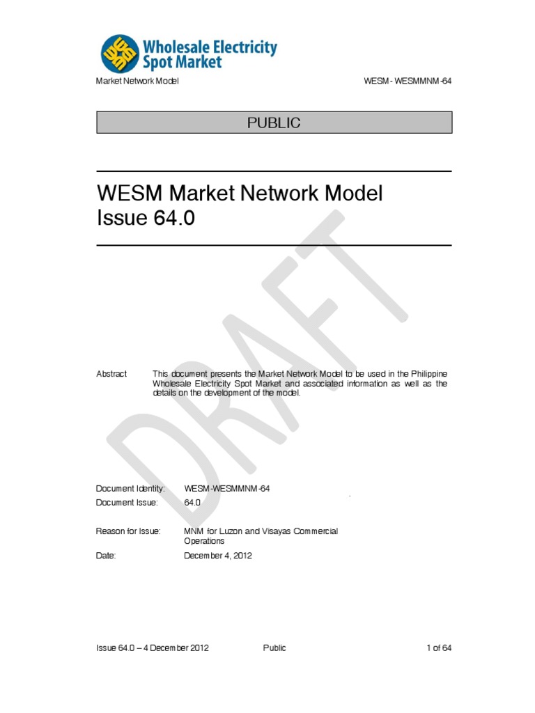 Wesm Wesmmnm 64 | PDF | Electrical Substation | High Voltage Direct Current