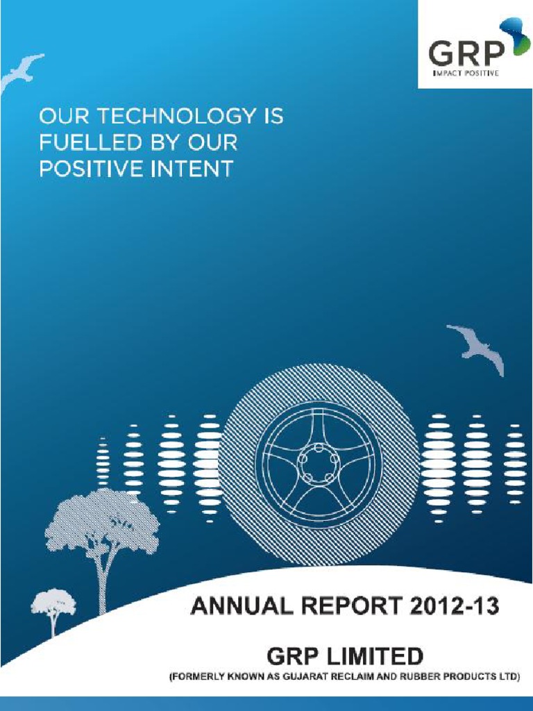 GRP LTD (Gujarat Reclaim) Annual Report 12-13 | PDF | Board Of ...