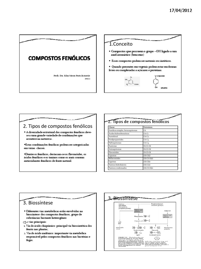 4 Aula - Fenóis Heterósidos Flavonoides | PDF | Flavonoide | Compostos ...