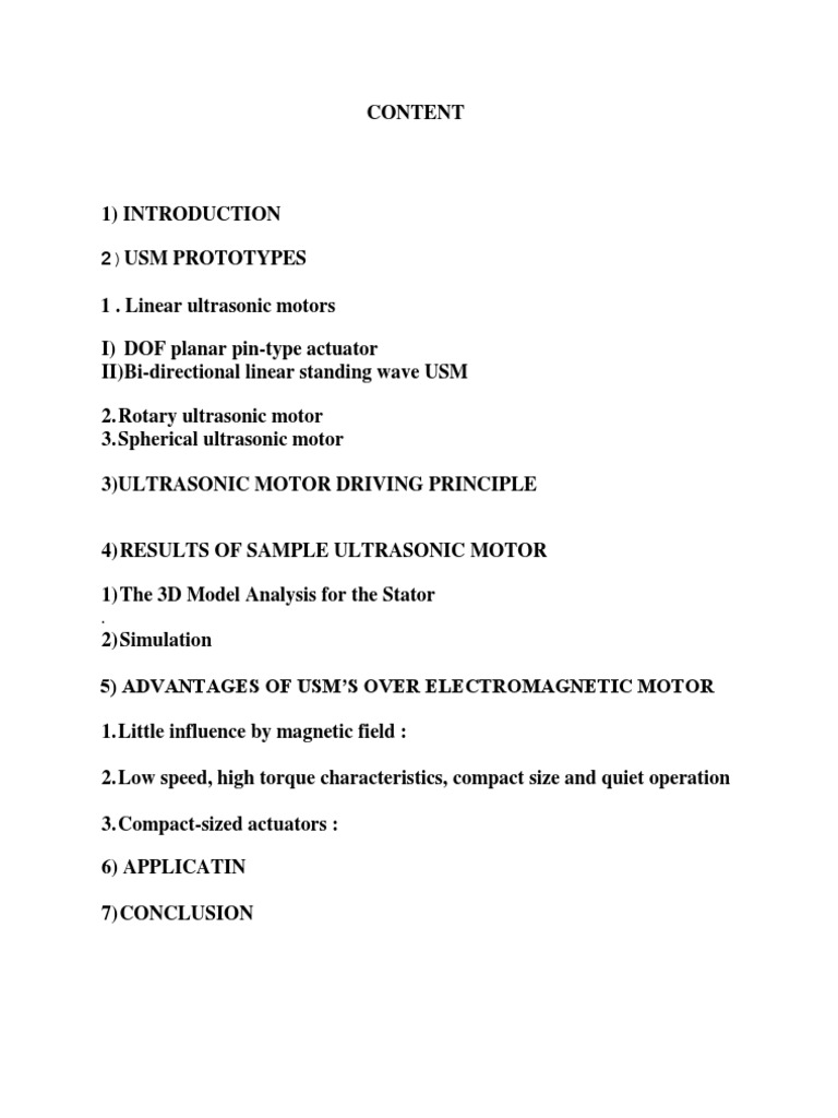 Design, Operation, and Applications of Various Ultrasonic Motor ...