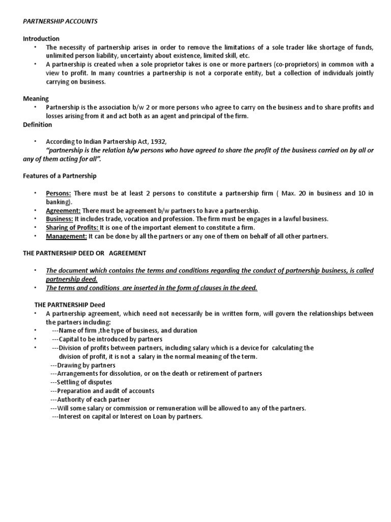 Partnership Accounts | PDF | Partnership | Goodwill (Accounting)