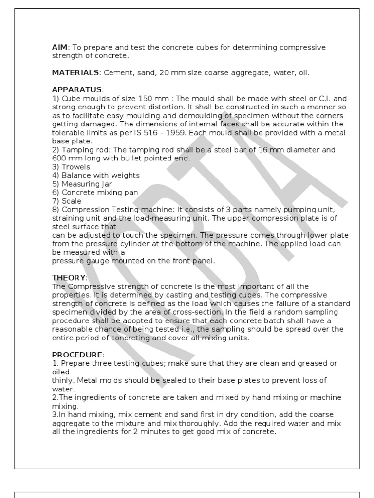 Compressive Strength of Concrete | PDF | Concrete | Structural Steel