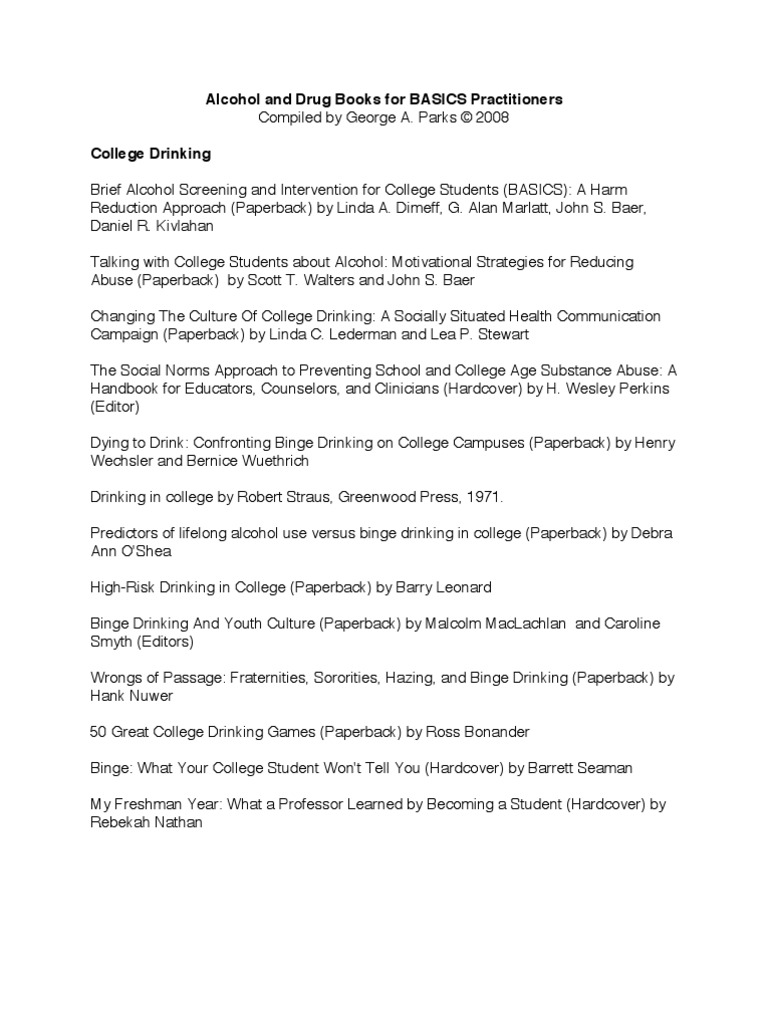 6 Alcohol and Drug Books | PDF | Substance Abuse | Substance Dependence