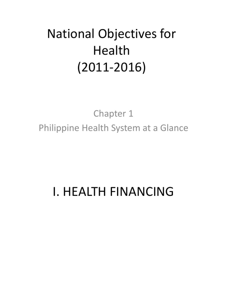 National Objectives For Health | PDF | Health System | Health Care