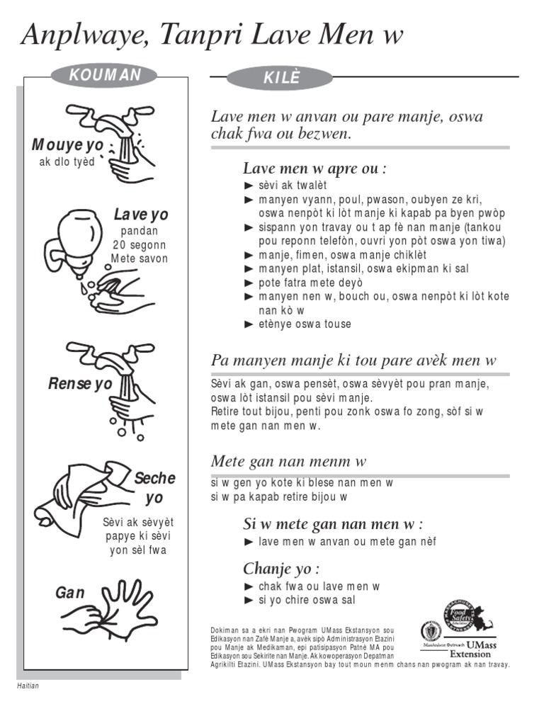 Employees Must Wash in Haitian Creole | PDF