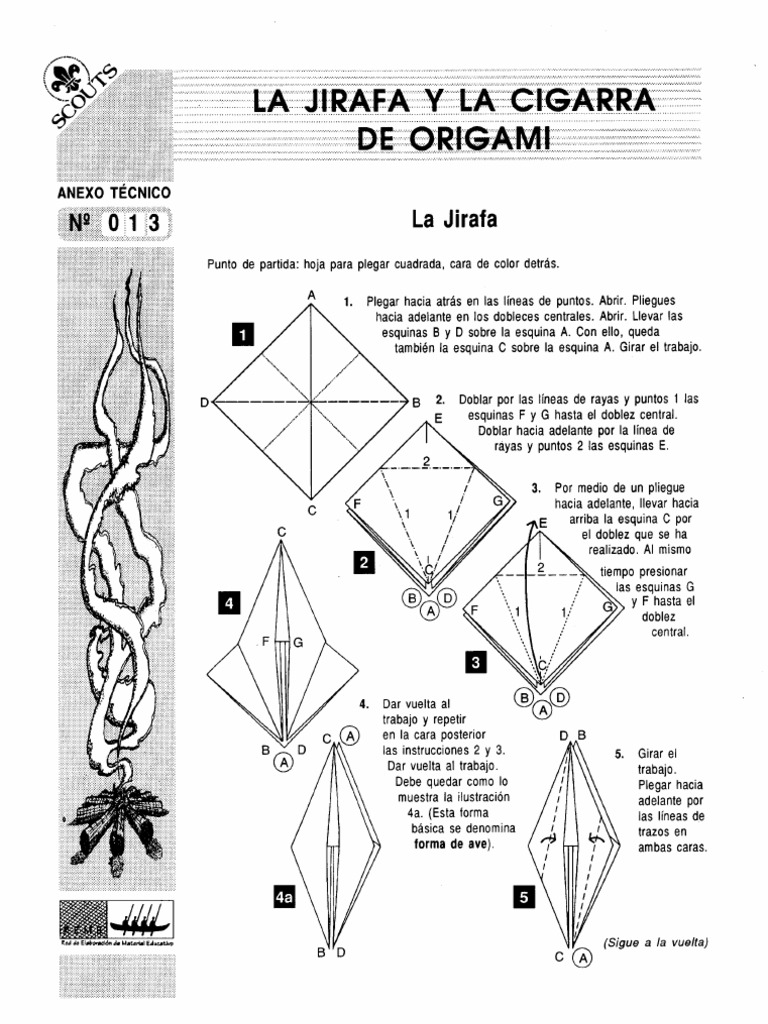 Origami La Jirafa y La Cigarra | PDF