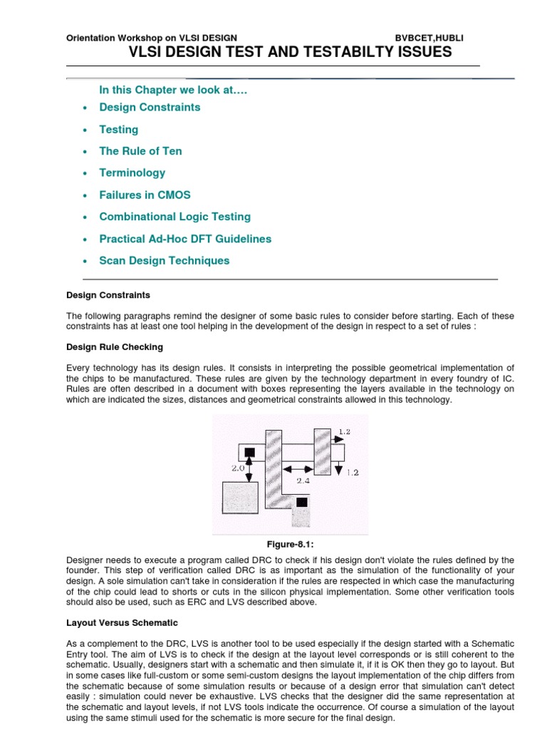 Vlsi Design Test and Testability | Integrated Circuit | Cmos