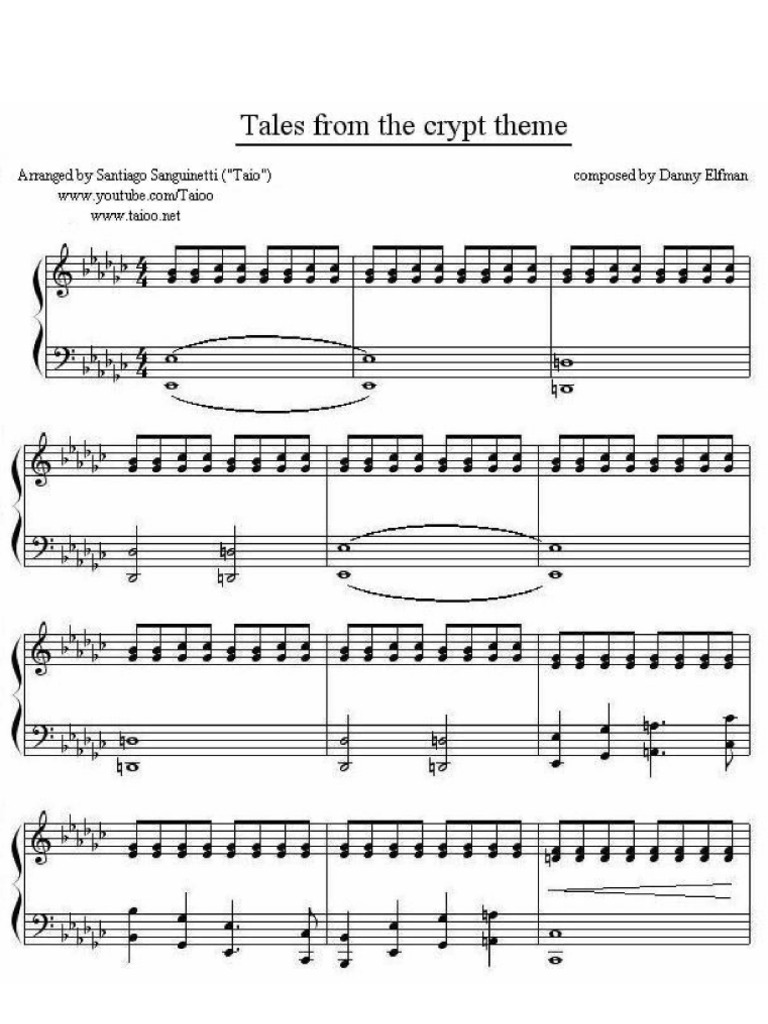 (Taioo - Net) Tales From The Crypt Theme | PDF
