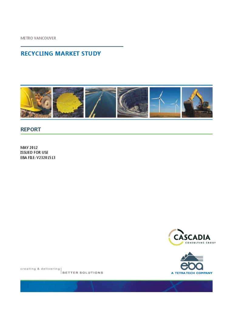 Recycling Market Study Report | PDF | Recycling | Waste Management