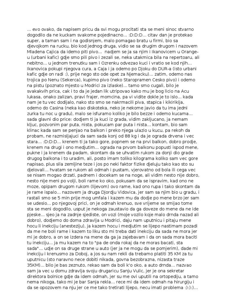 Iscasenje Ramena - Prica Mladog Autora | PDF
