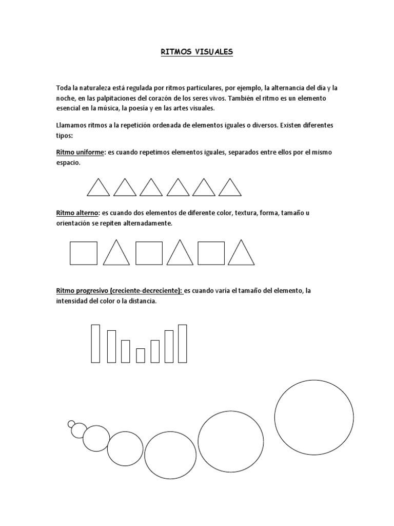 Tipos de Ritmos Visuales en Artes | PDF