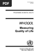 The World Health Organisation - Five Well-Being Index (WHO-5) | PDF