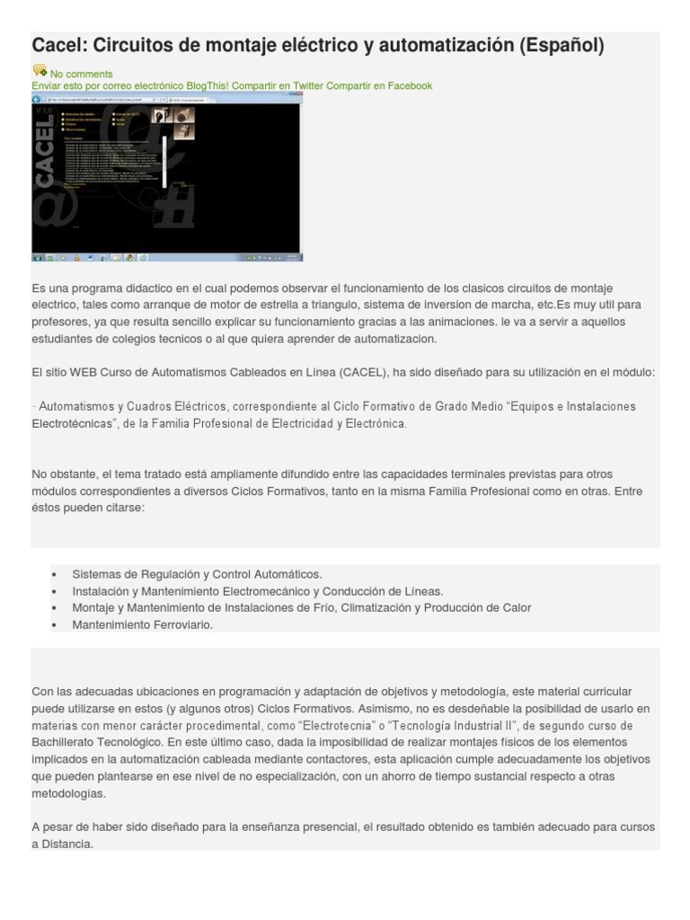Cacel Pdf Relé Ingenieria Eléctrica