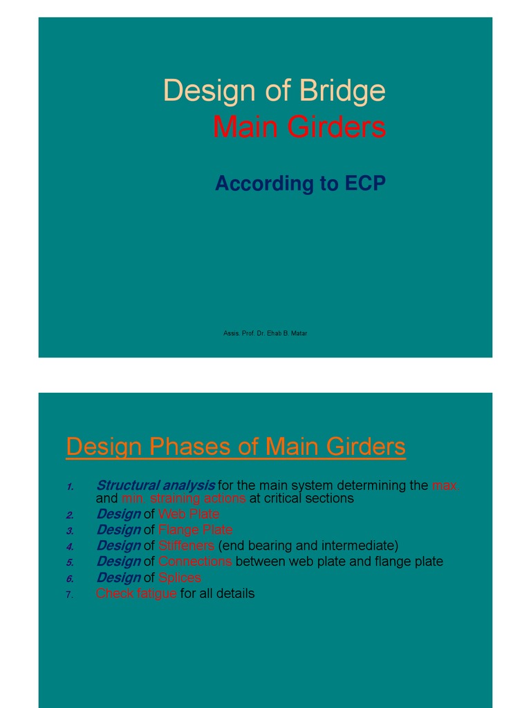 Design of Main Girder | PDF | Bending | Buckling