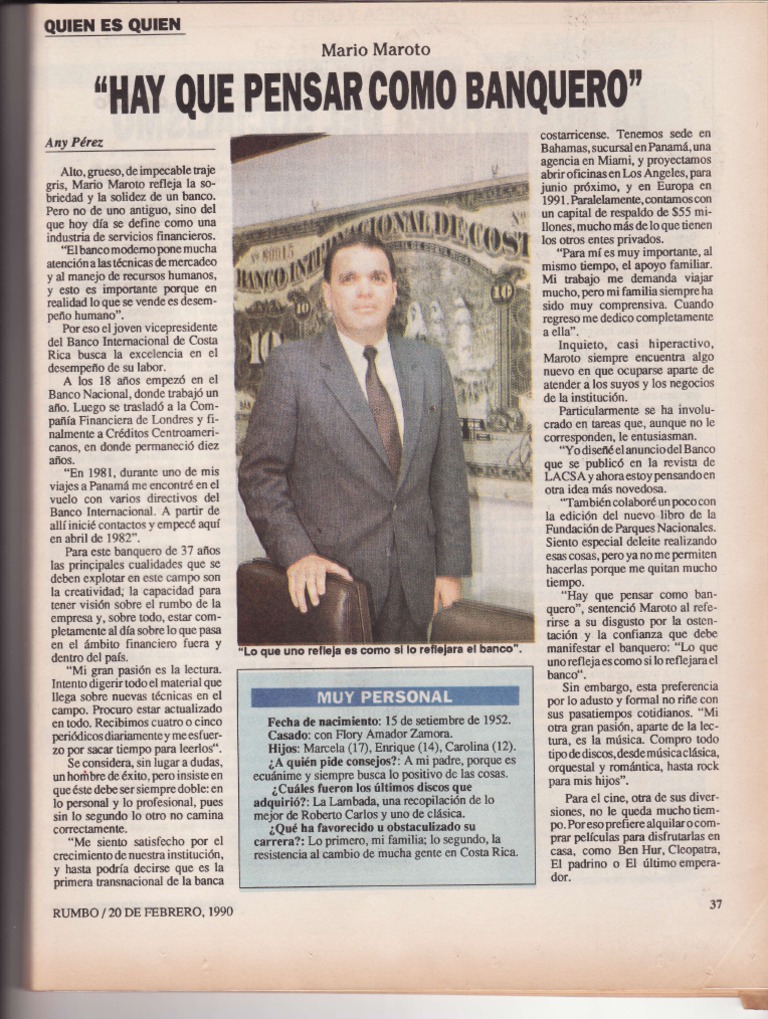 Mario Maroto | PDF | Bancos | Economía (general)