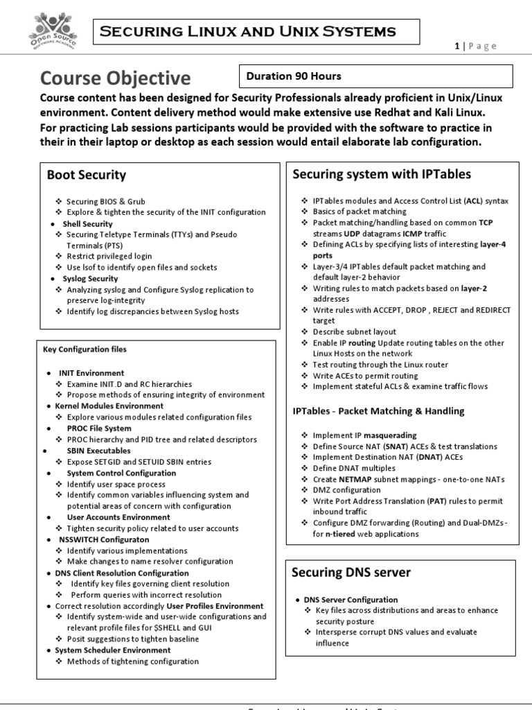 Securing Linux Systems | PDF | Proxy Server | Port (Computer Networking)