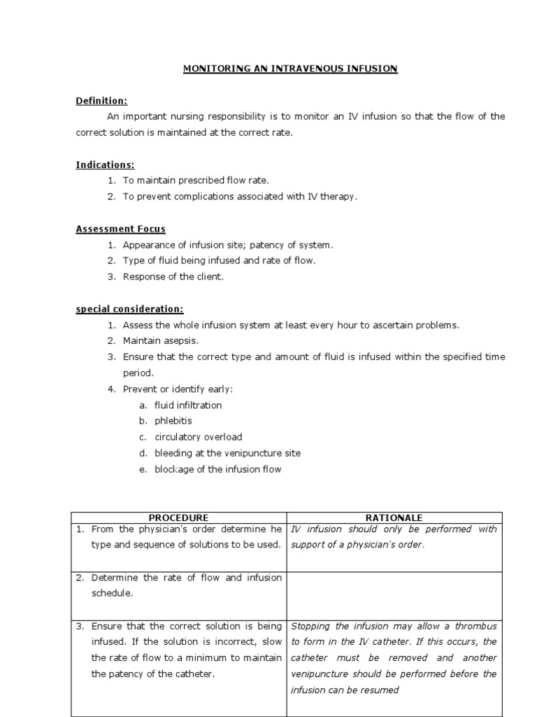 9 Intravenous Therapy (1) Rationale | Intravenous Therapy | Blood ...