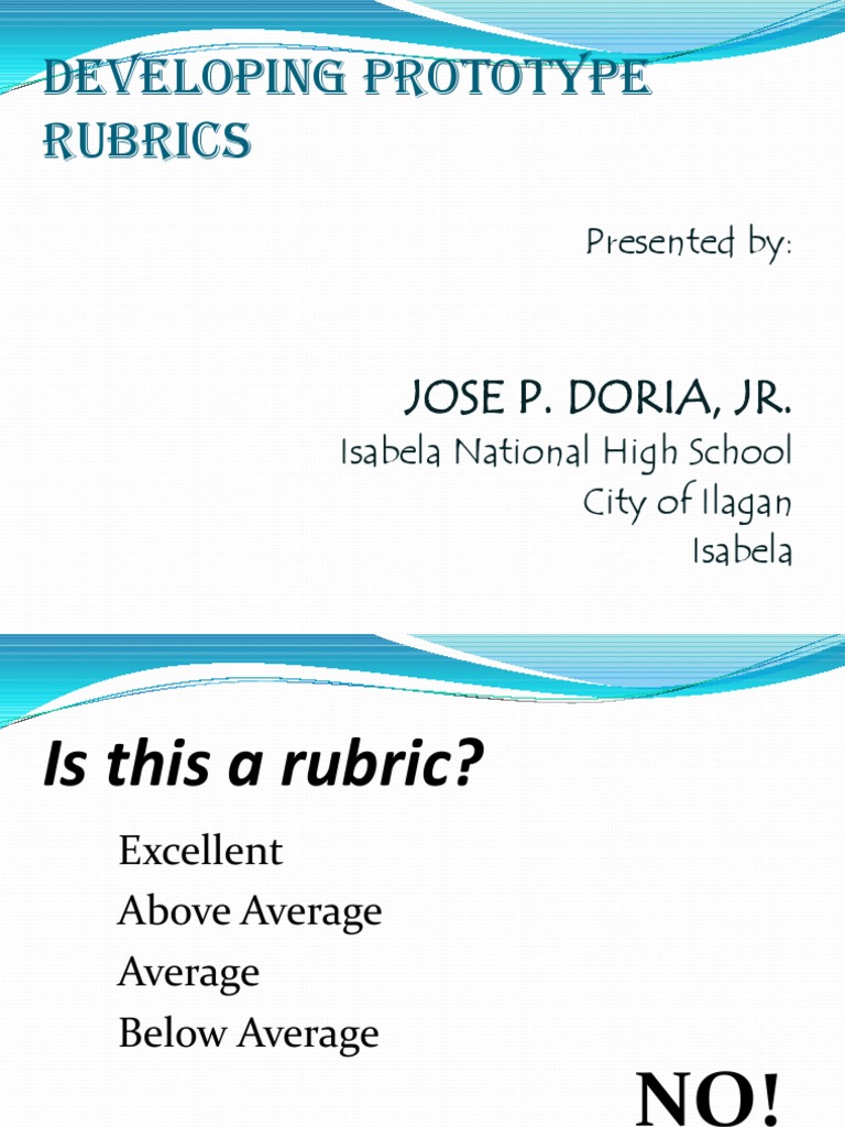 Developing Prototype Rubrics | PDF | Rubric (Academic) | Educational ...