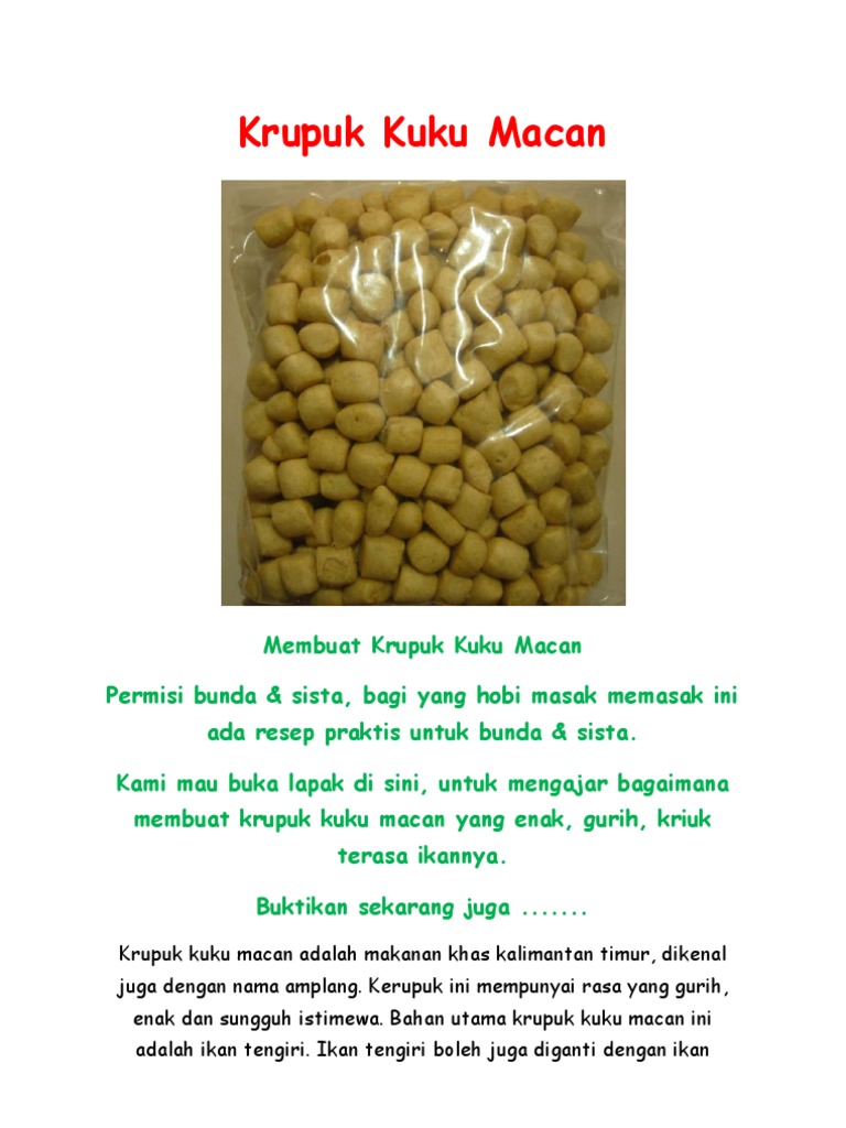 Krupuk Kuku Macan | PDF | Karier & Perkembangan
