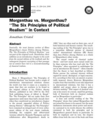 Morgenthau's Realism Principles Explained | PDF | Rationality | Theory
