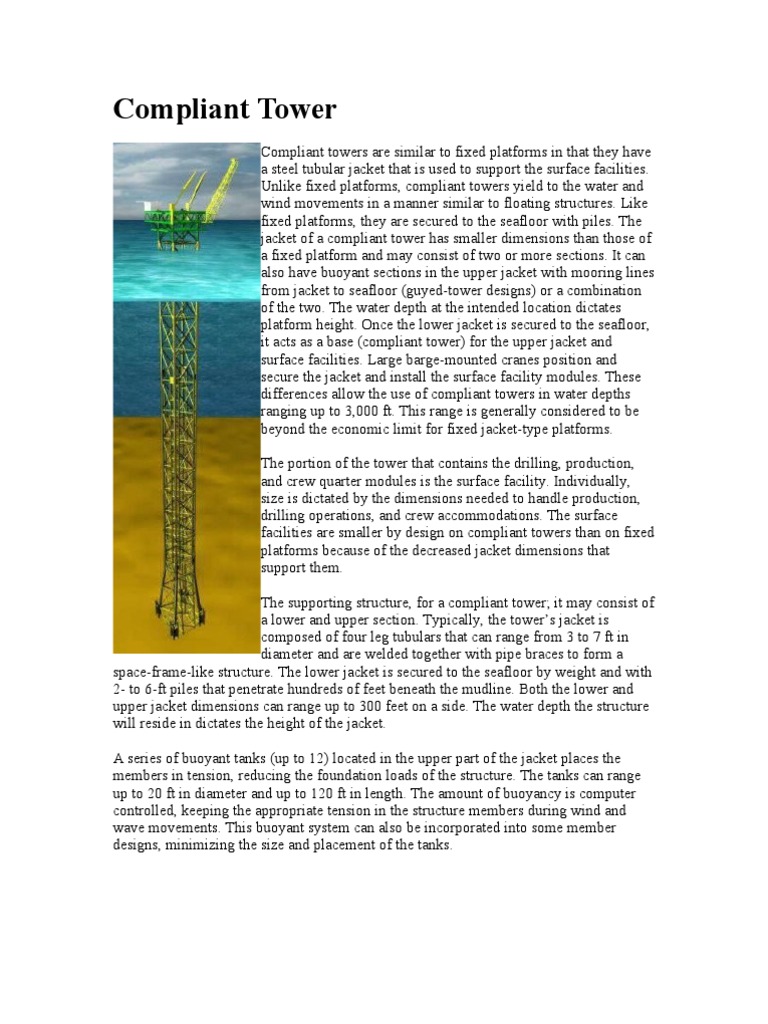 Compliant Tower | Pipeline Transport | Deep Foundation