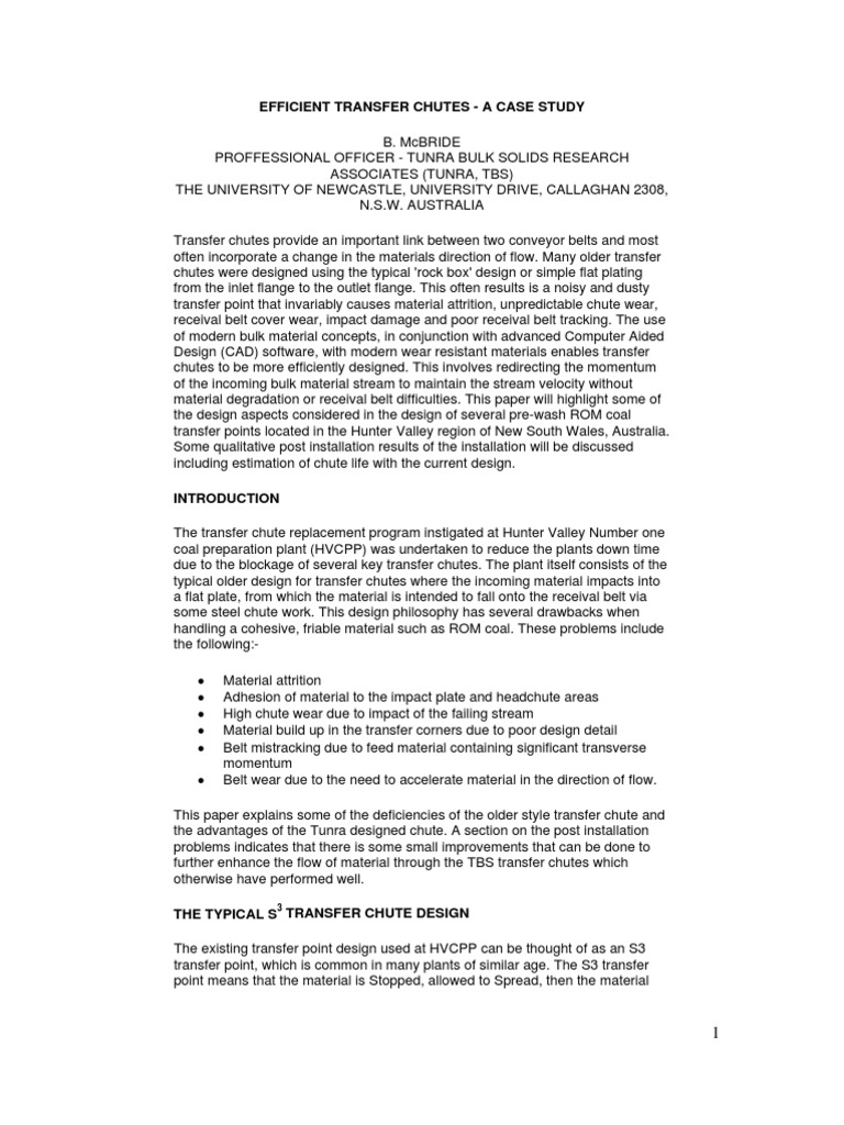 5.efficient Transfer Chutes-A Case Study PDF | PDF | Wear | Belt ...