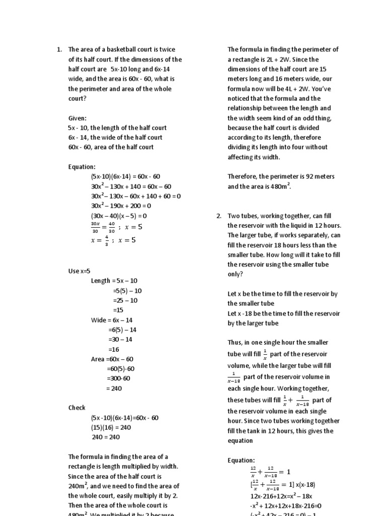 Half Court Basketball Dimensions Analysis | PDF | Mathematical Objects ...