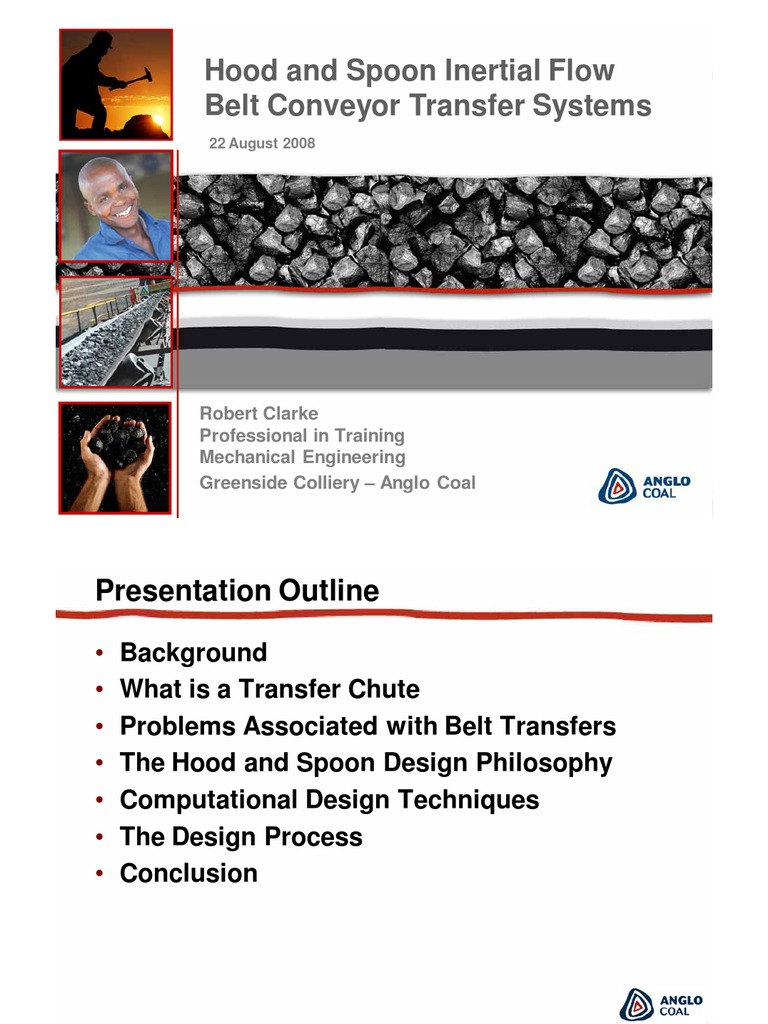 Hood and Spoon Transfer Chute Design | PDF | Velocity | Design