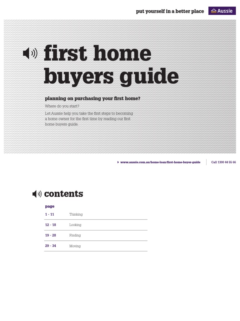 Aussie First Home Buyers Guide | PDF | Conveyancing | Loans