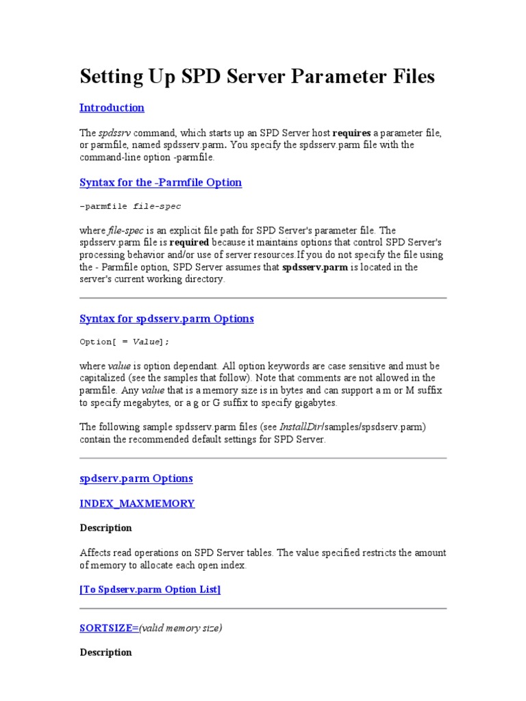 Setting Up SPD Server Parameter Files | PDF | Thread (Computing) | Cpu Cache
