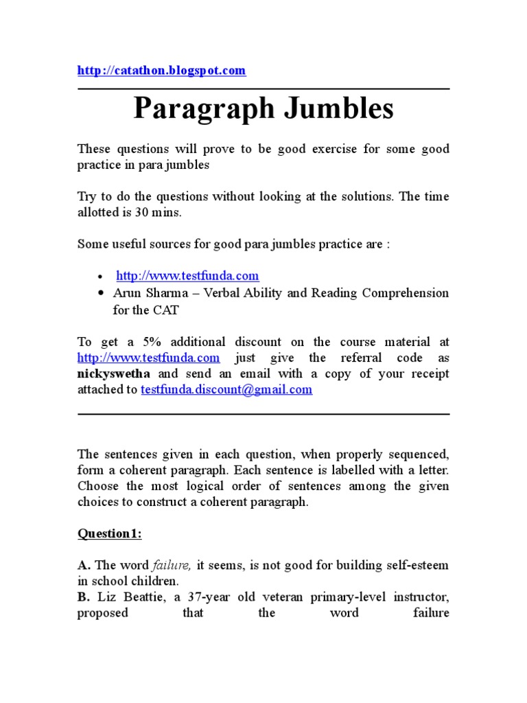 Para Jumbles | PDF | Human Rights