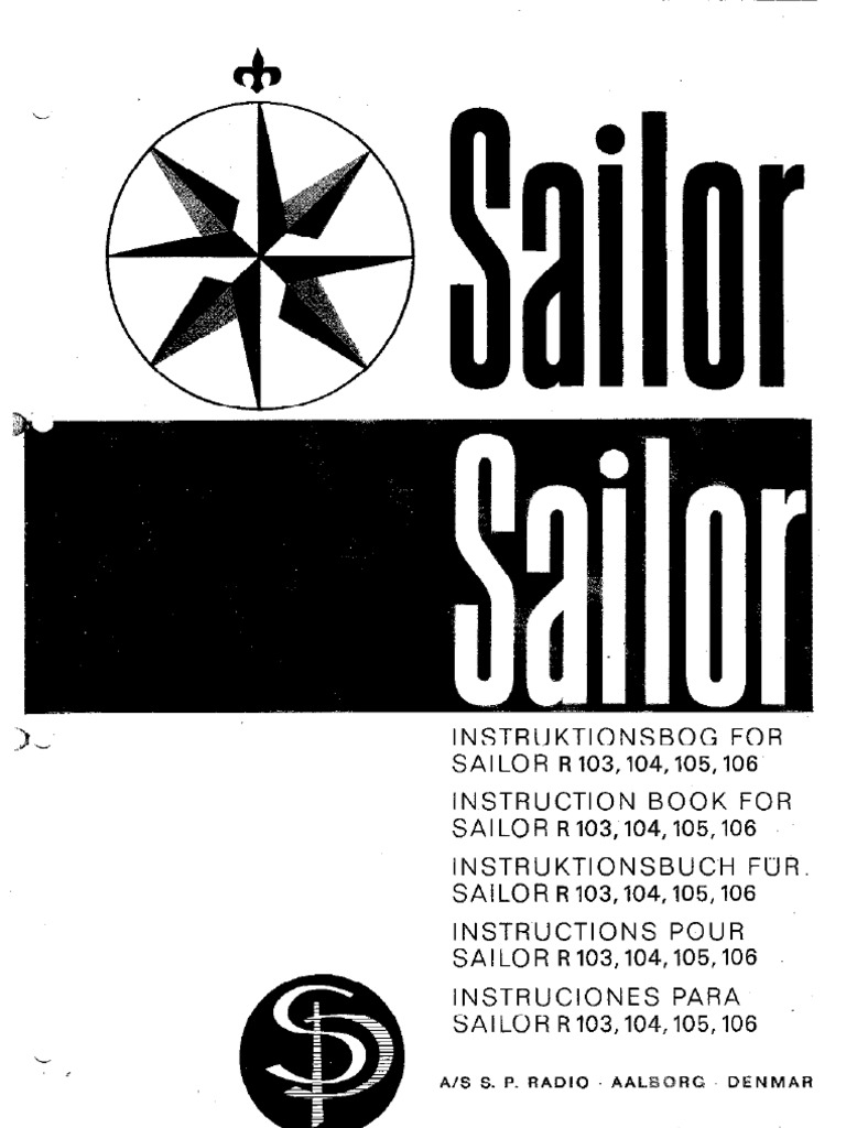 Sailor R103, R104, R105, R106 (Manual) | PDF