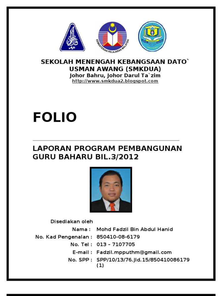 0.1 - Format Kulit Luar Fail Folio PPGB | PDF | Karier & Perkembangan