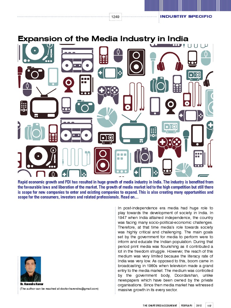 Expansion of The Media Industry in India | PDF | Foreign Direct ...