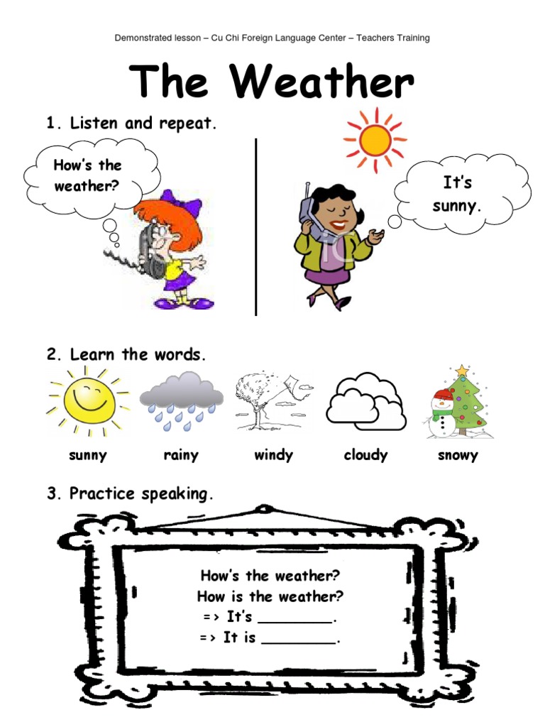 The Weather - Demo Lesson | Applied Linguistics | Lesson Plan