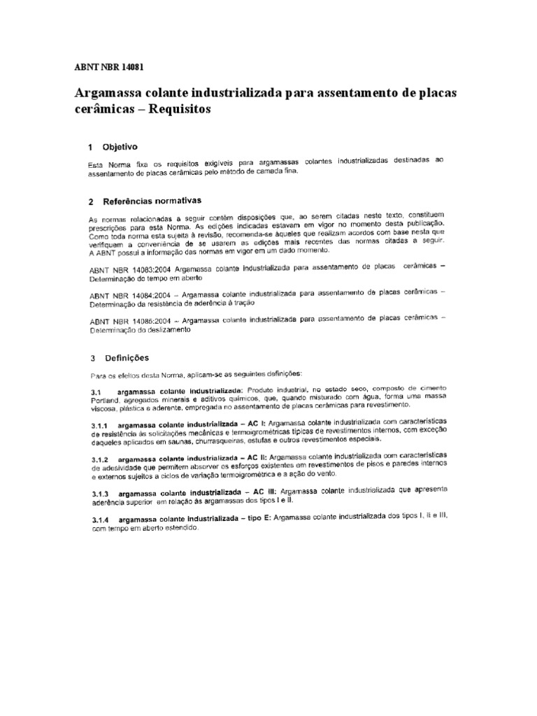 Abnt NBR 14081 | PDF
