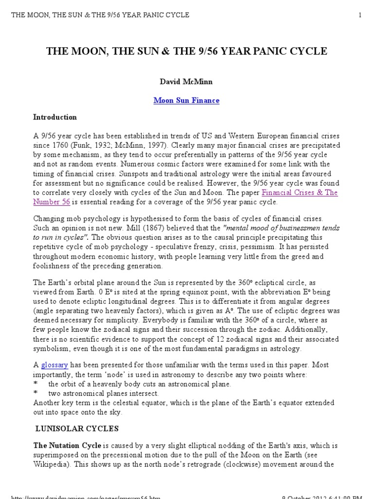 9 by 56 Year Panic Cycle | PDF