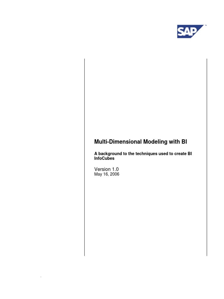 Multi-Dimensional Modeling With Business Intelligence | PDF | Data ...