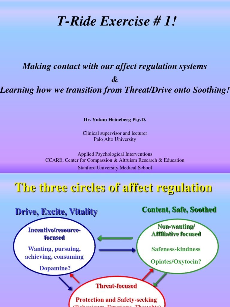 Making Contact with our Affect Regulation Systems & Learning how we ...