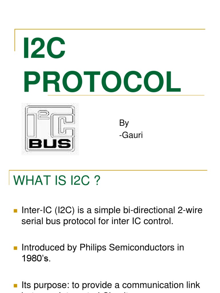 I2c Protocol | PDF | Manufactured Goods | Telecommunications