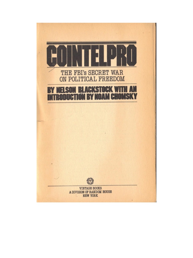 COINTELPRO Nelson Blackstock | PDF