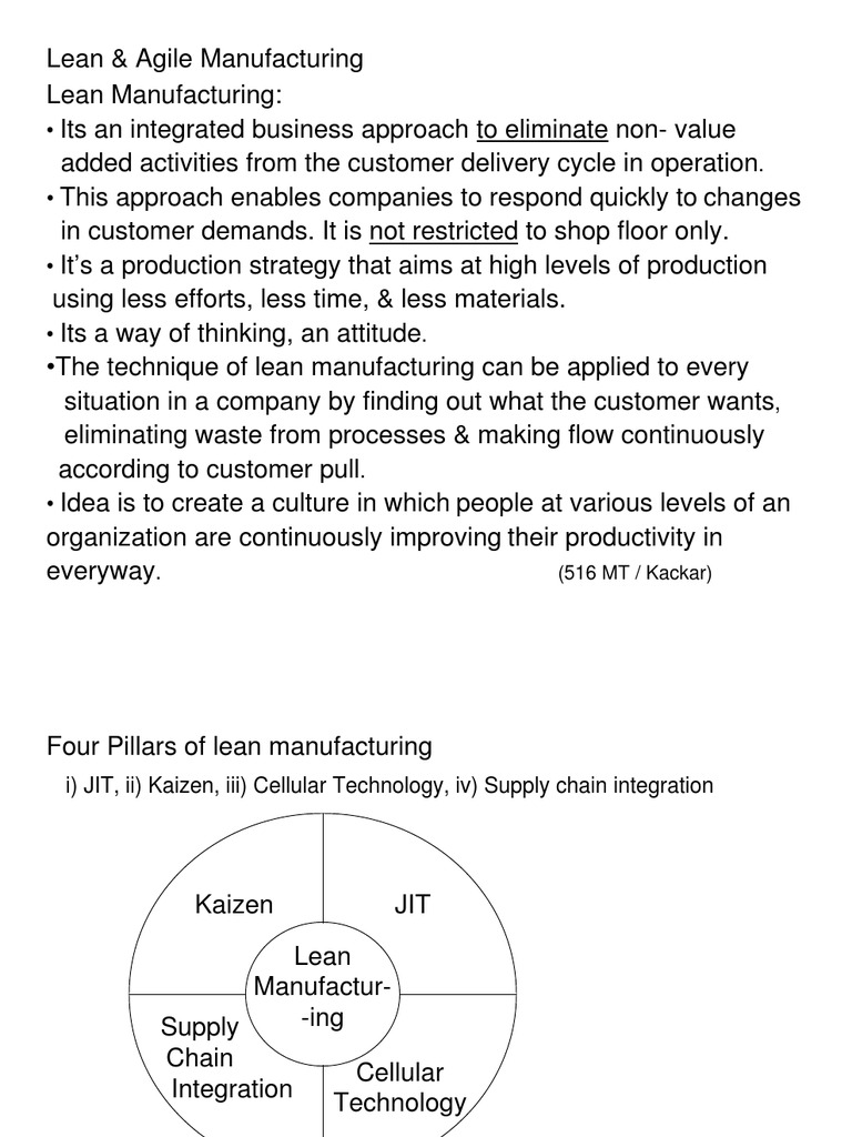 Lean & Agile Manufacturing | PDF | Lean Manufacturing | Agile Software ...