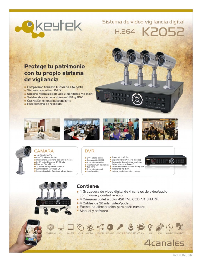 DVRS Keytek | PDF | Grabadora de vídeo digital | Disco duro