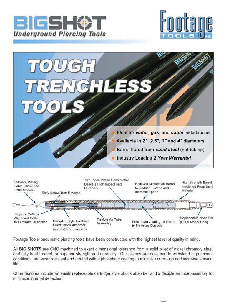Big Shot Underground Piercing Tools | PDF | Piston | Gun Barrel