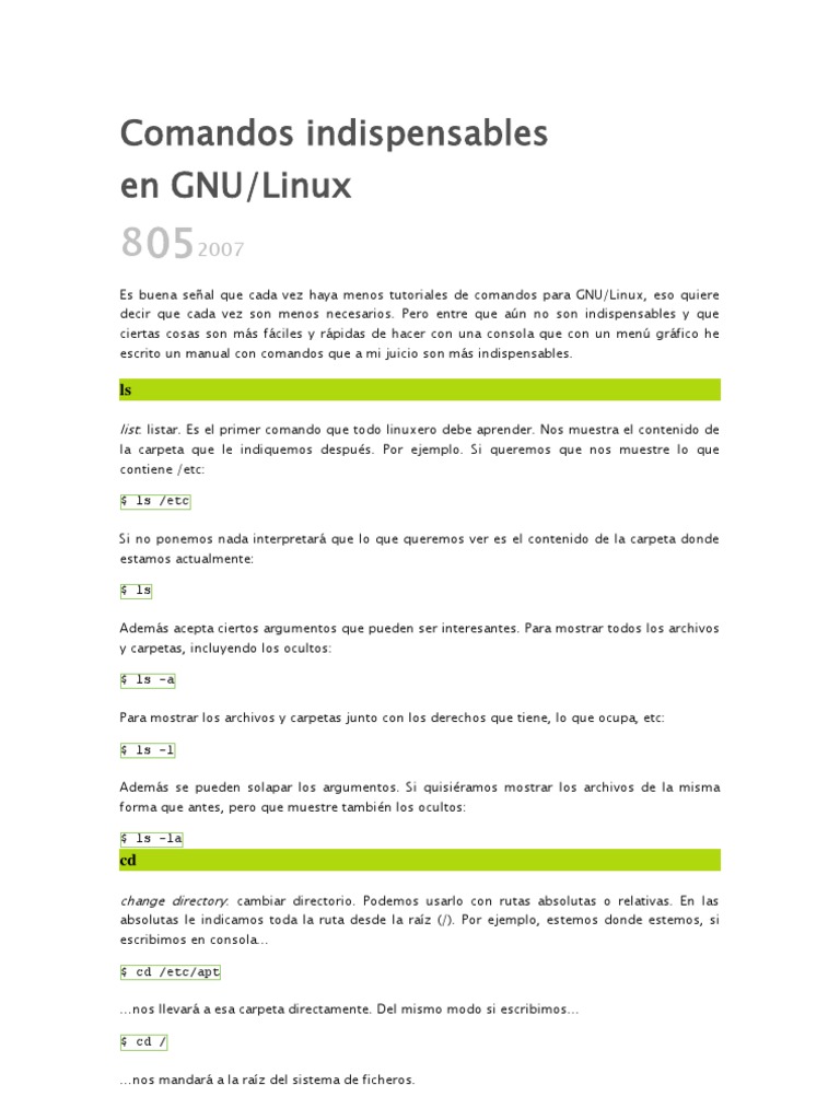 Comandos Linux | PDF | Archivo de computadora | Contraseña
