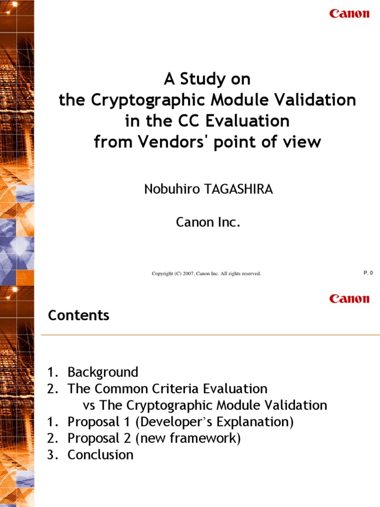 A Study On The Cryptographic Module Validation in The CC Evaluation ...