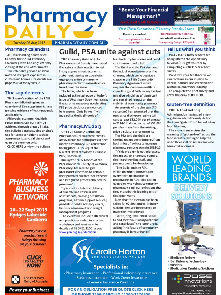 Pharmacy Daily For Tue 06 Aug 2013 - Guild | PDF | Pharmacy | Stroke