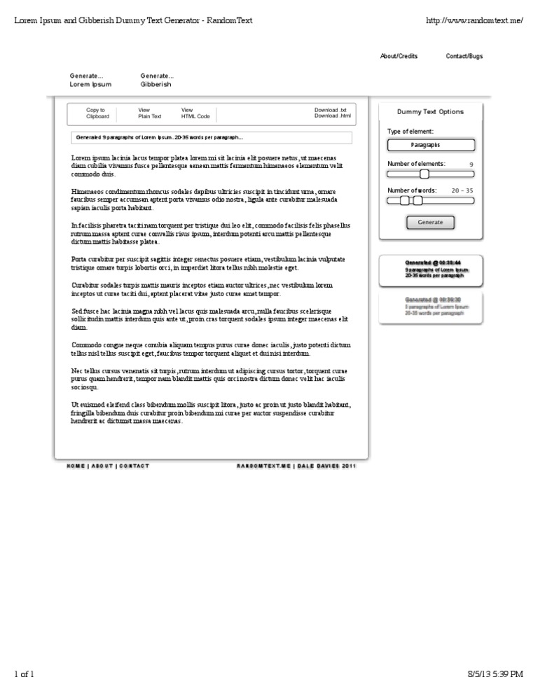 9 Paragraphs of Lorem Ipsum Text | PDF