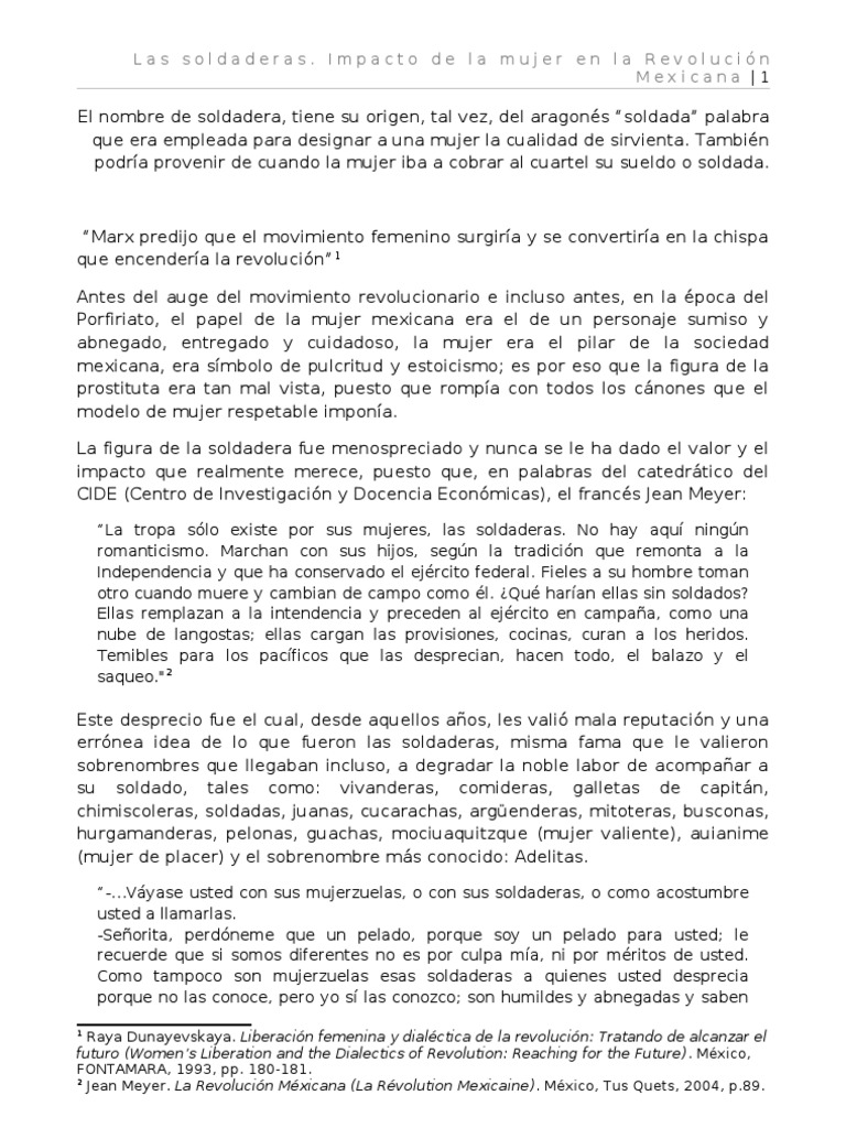 Las Soldaderas | PDF | revolución mejicana | Mujer